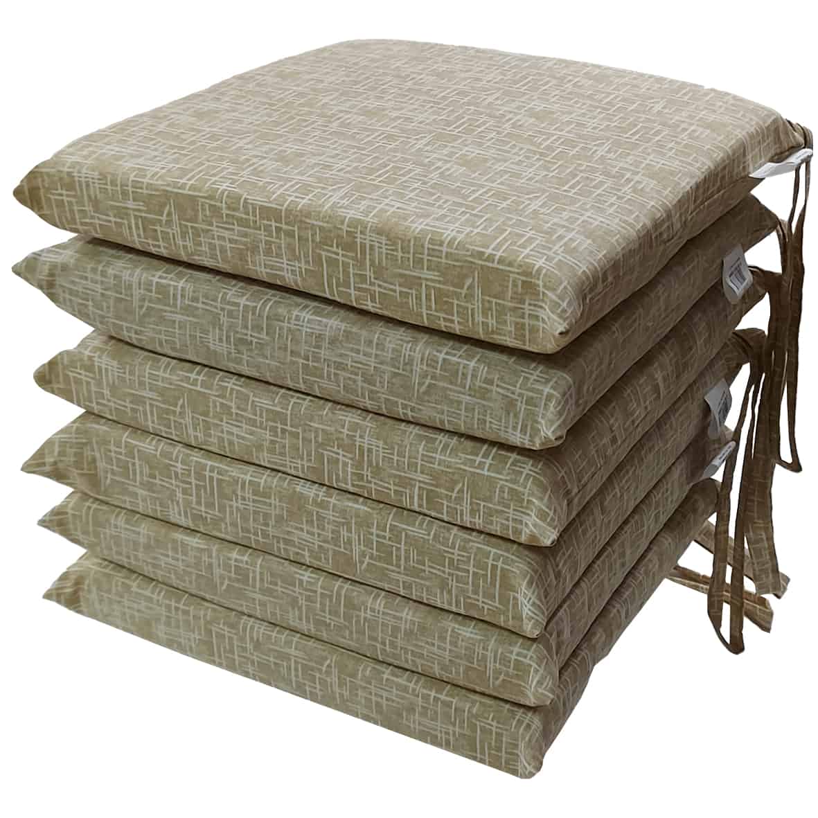 Lot de 6 coussins de chaise Amalfi déhoussables à double face avec ...