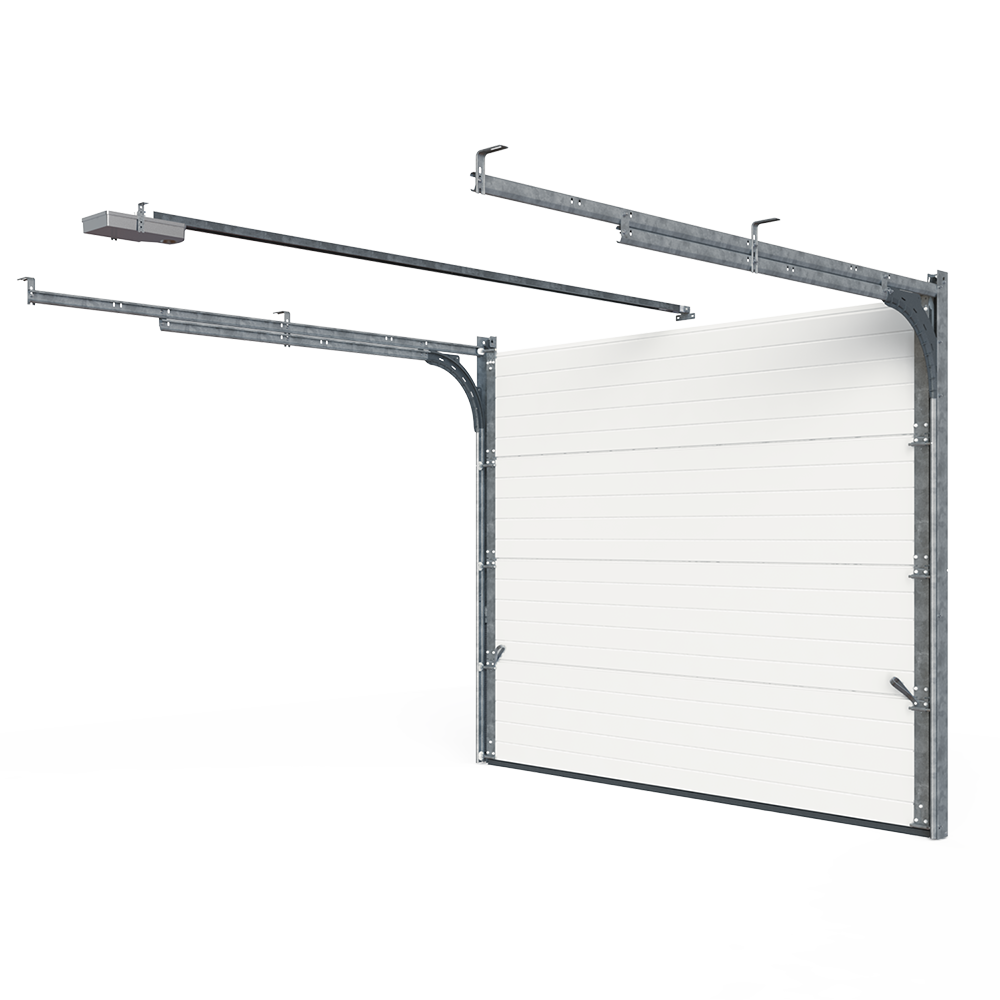 Porte de garage sectionnelle ONIL en kit motorisée - H.200 x l.240 cm ...