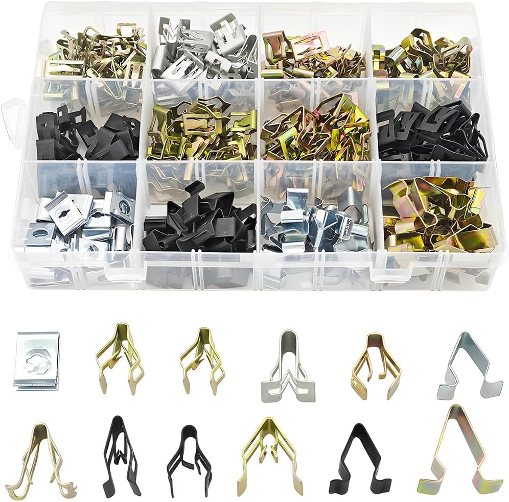 240 Pièces Clips De Fixation En Métal Pour Voiture, Clips Fixation En ...