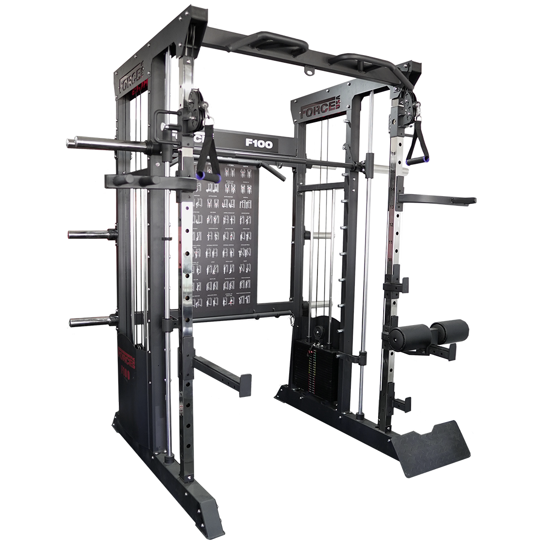 F100 V2 All-In-One Trainer - Multipower - Smith Machine con doppio ...