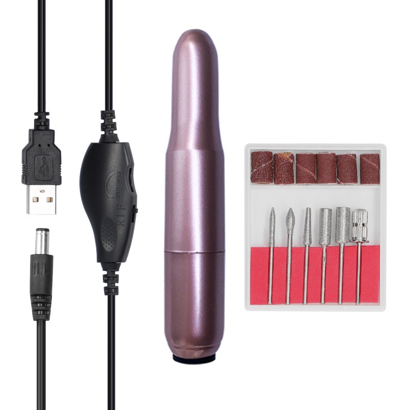 Mini perceuse électrique portable USB, outil de manucure à vitesse ...