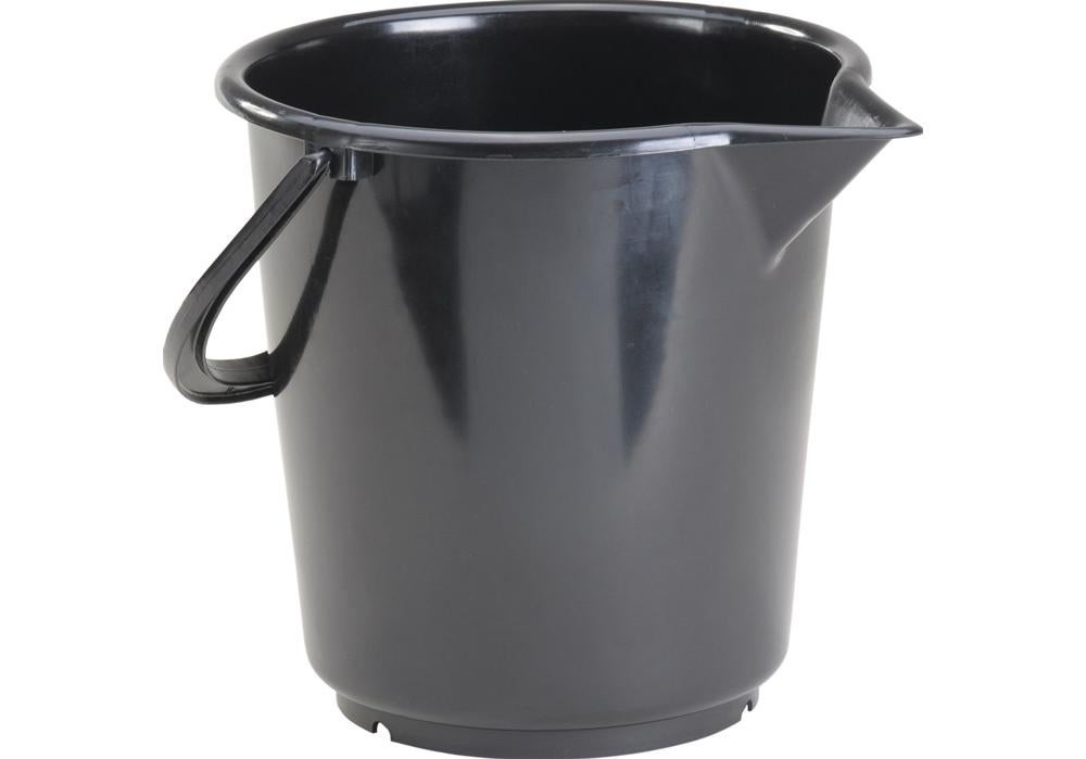 Hünersdorff Seau 10,5 l HD-polyéthylène noir anse en plastique D. 286 ...