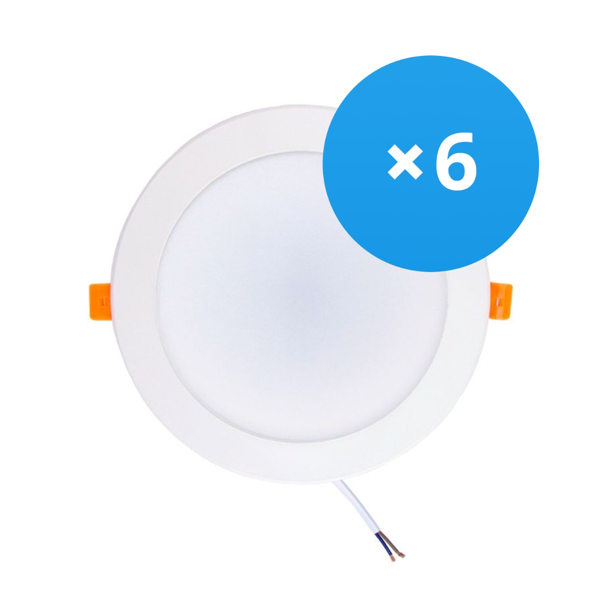 Lot 6x Downlight LED 18W 1620lm 120D - 840 Blanc Froid | Équivalent ...