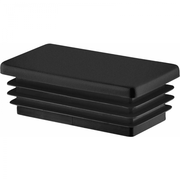 6 pcs bouchon pour Tube rectangulaire Capuchon 60x30 mm Noir，Plastique ...