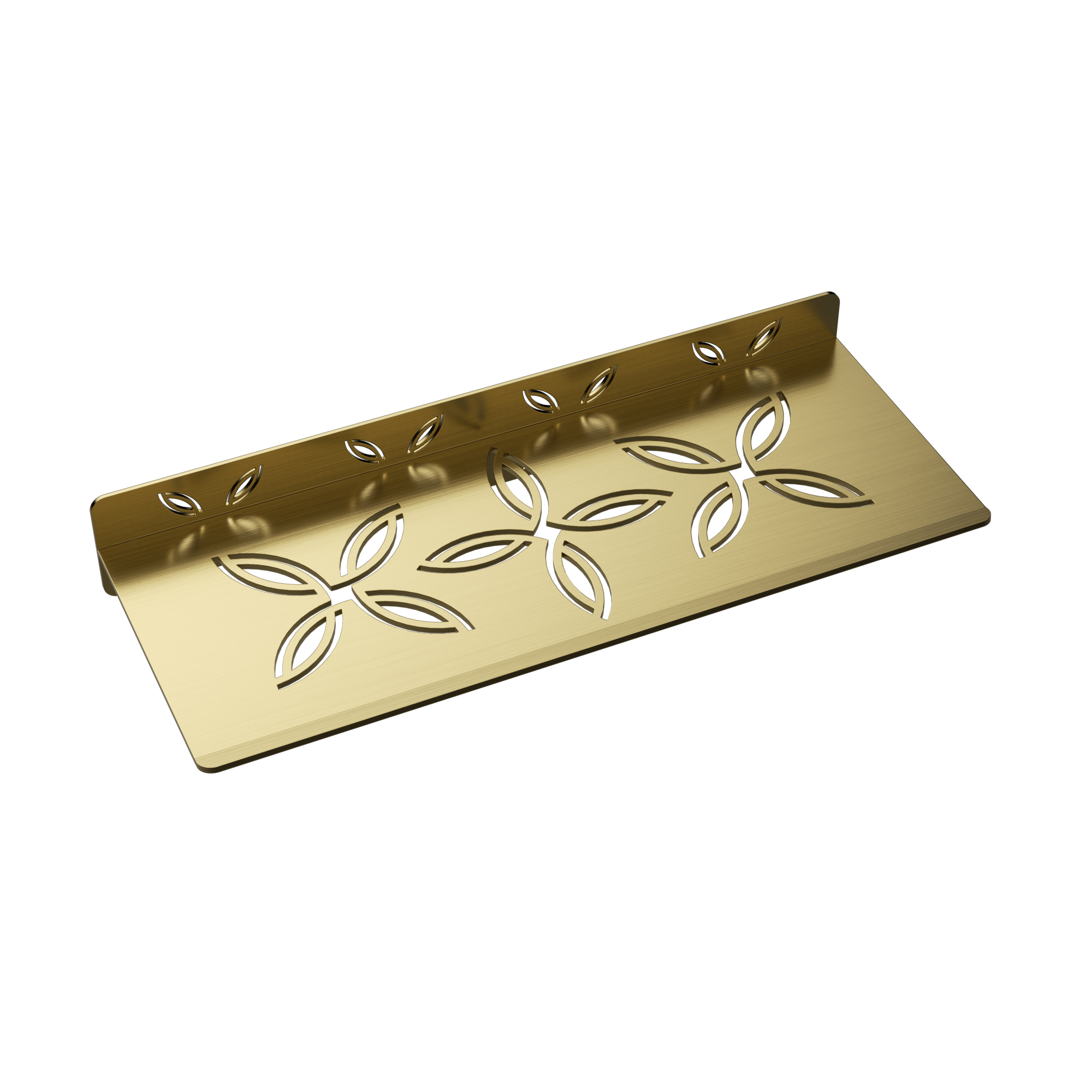 Estante de pared para ducha Floral - Oro | Leroy Merlin