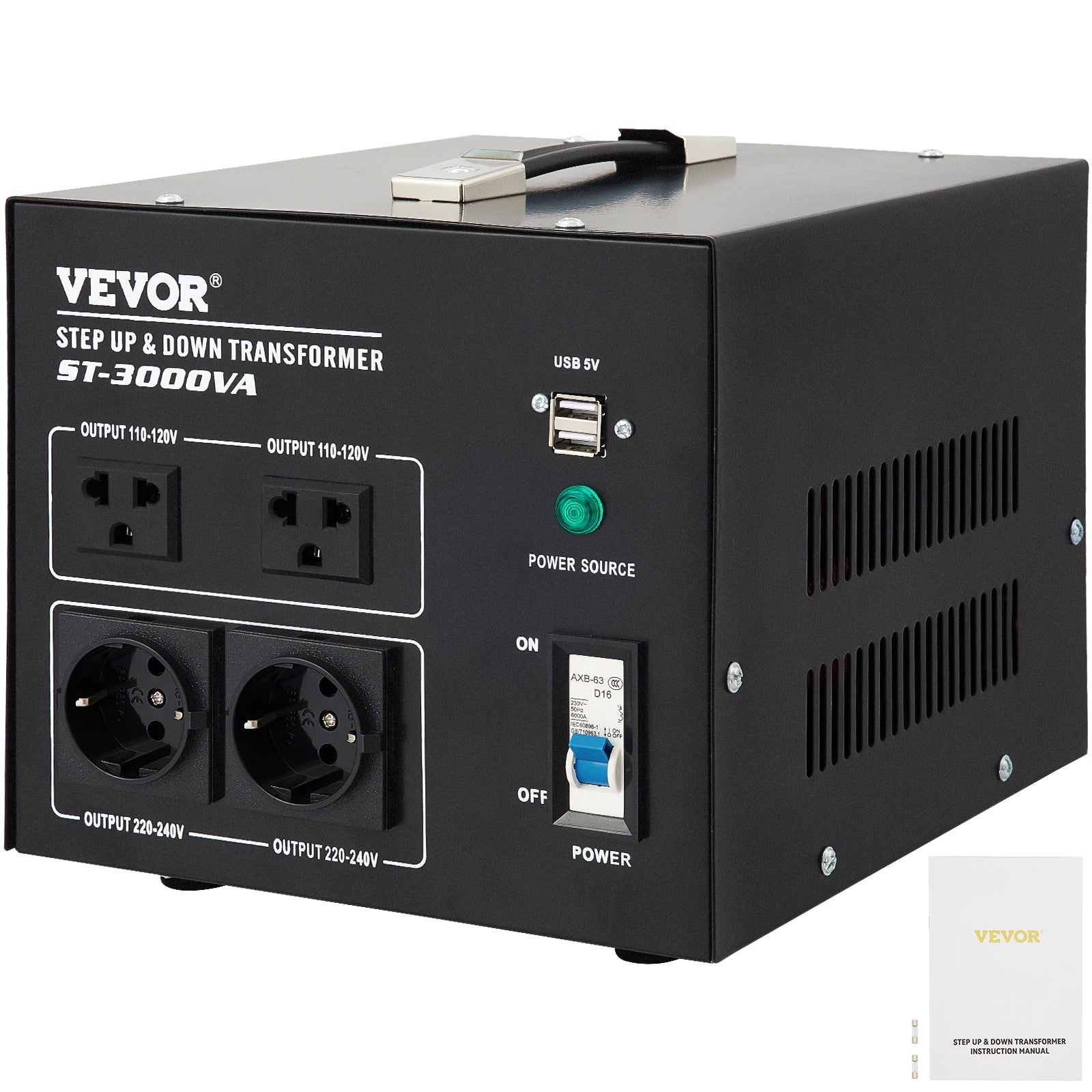 Transformador VEVOR 110-120 V / 220-240 V, convertidor de voltaje de ...