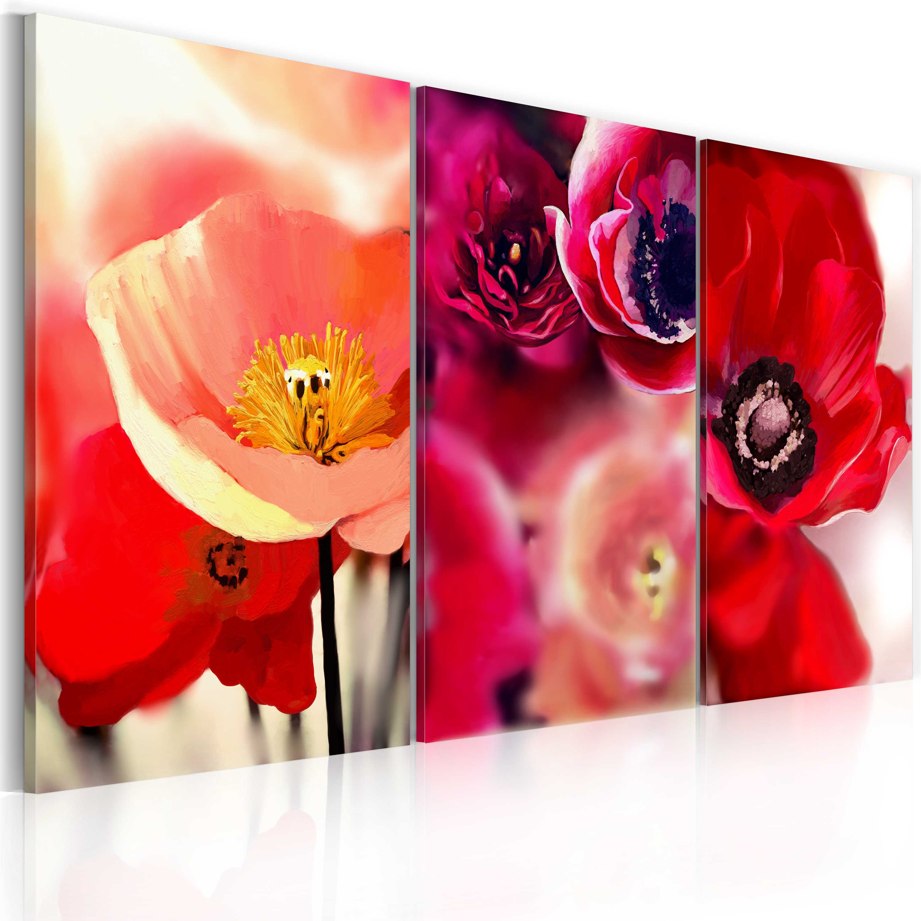 Tableau - Coquelicots - trois perspectives 120x80 cm | Leroy Merlin