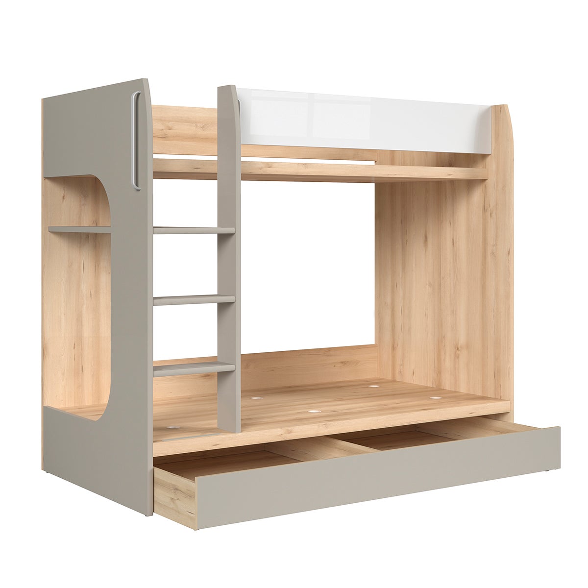 Letto a castello 80x180 compreso di base e cassetto Stella Bois Grigio ...