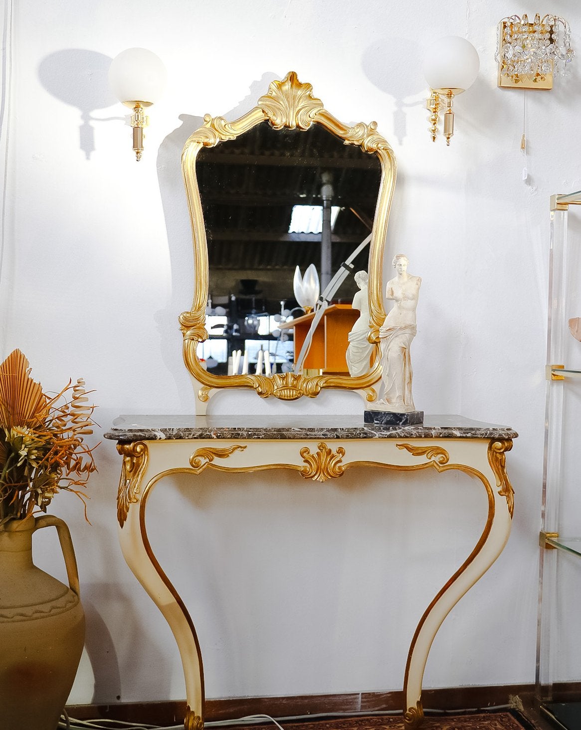 Ensemble console et miroir Francine N°683 - Bon état | Leroy Merlin