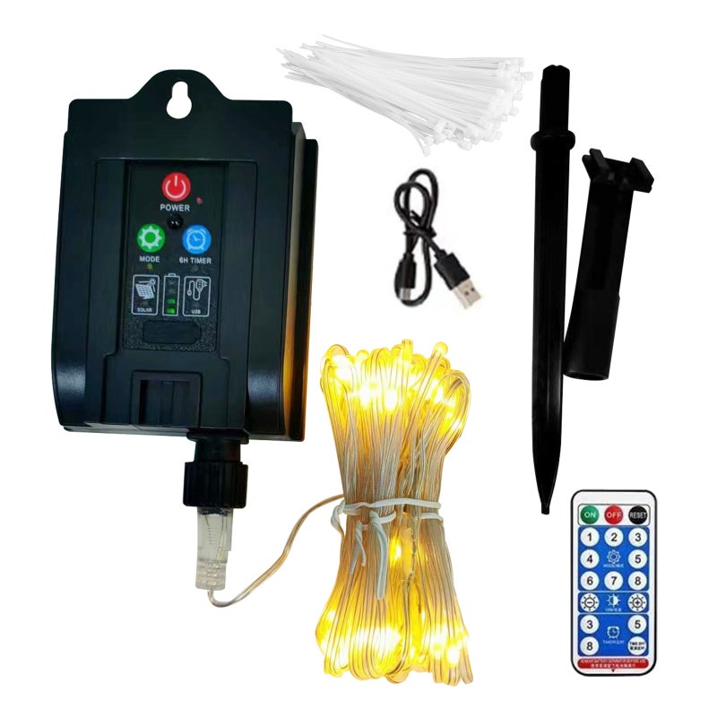 Extérieur Tent Lights Beach Shade Solar Clip Umbrella Lights Flexible ...