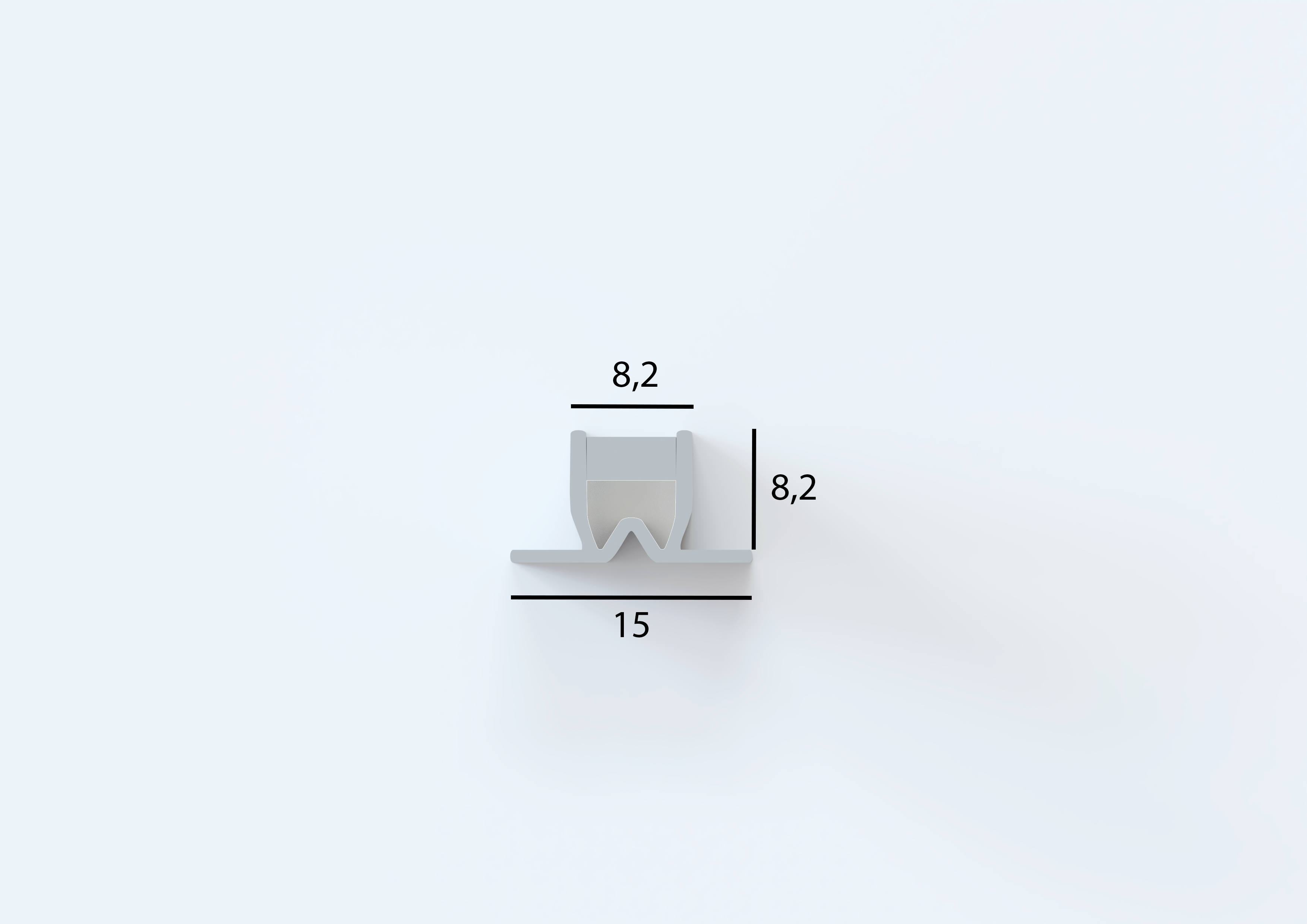 Profilo a Giunto Dilatazione in PVC con Silicone Grigio e Trasparente ...