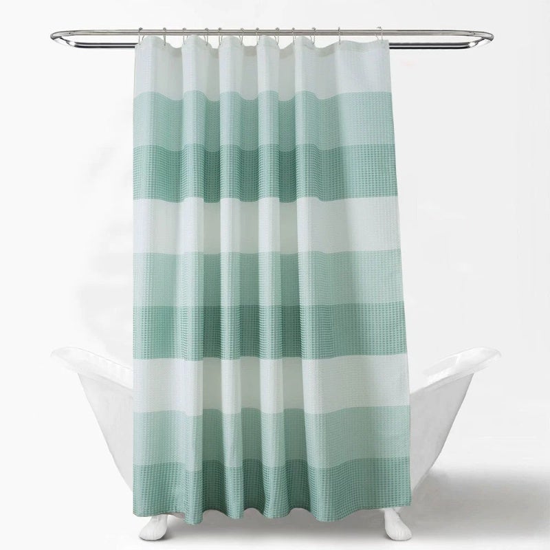 Cortina de Ducha Impermeable con Diseño de Gofre 180x180 cm, Poliéster ...
