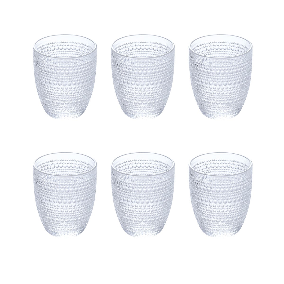 Set 6 bicchieri acqua in vetro decorato 325ml Roma | Leroy Merlin