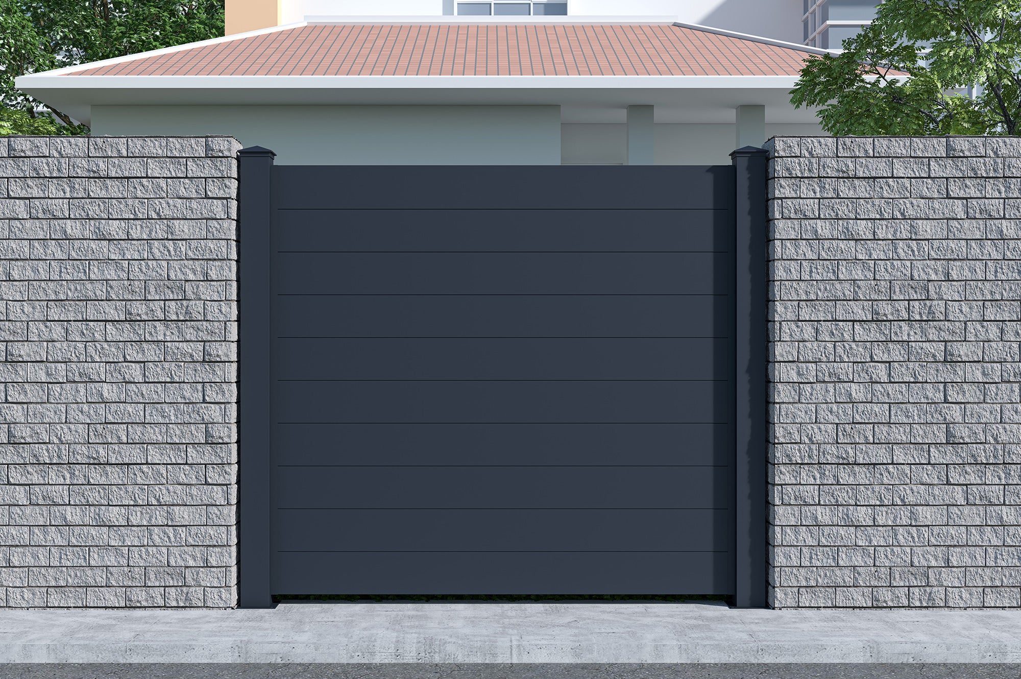 Panneau de clôture aluminium 1.9m pleine NIESEN H.170 cm - Kit complet ...