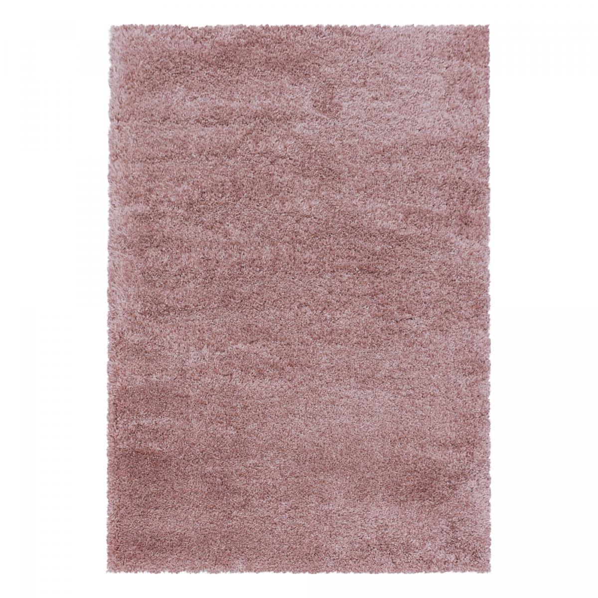 Tappeto Shaggy a pelo lungo 160x230 rettangolo intrecciato rosa ...