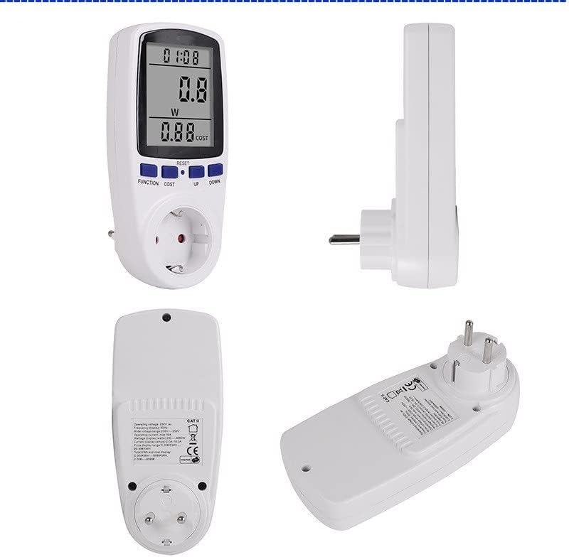 (Blu-ray) Plug-in Energy Meter Voltage Amp Power Usage Monitor Wall ...
