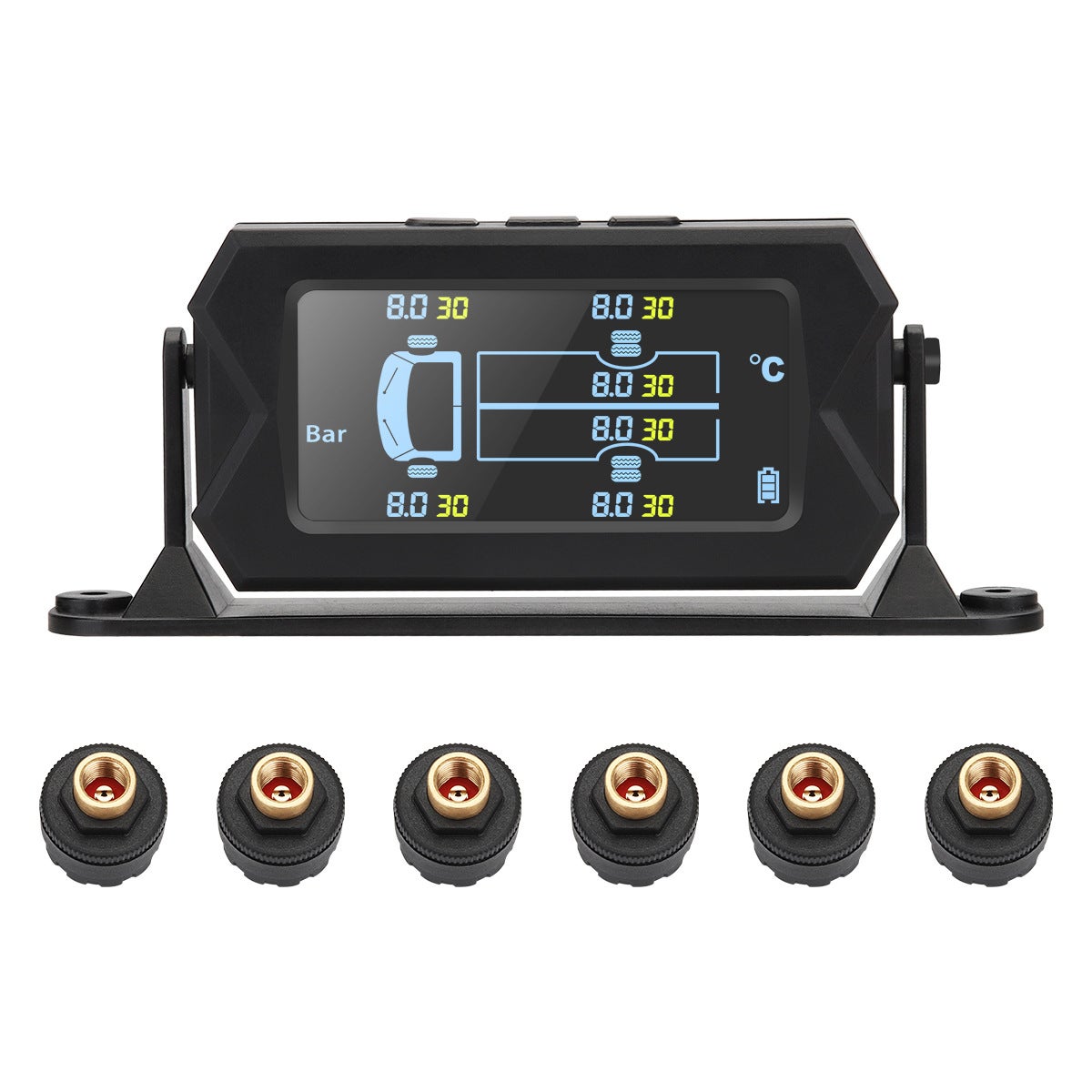 Solar Powered TPMS with 6 Sensors for Trucks | Leroy Merlin