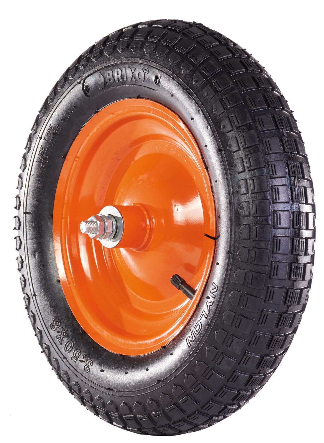 Roue de brouette pneumatique 350x80 moyeu 116mm Brixo | Leroy Merlin