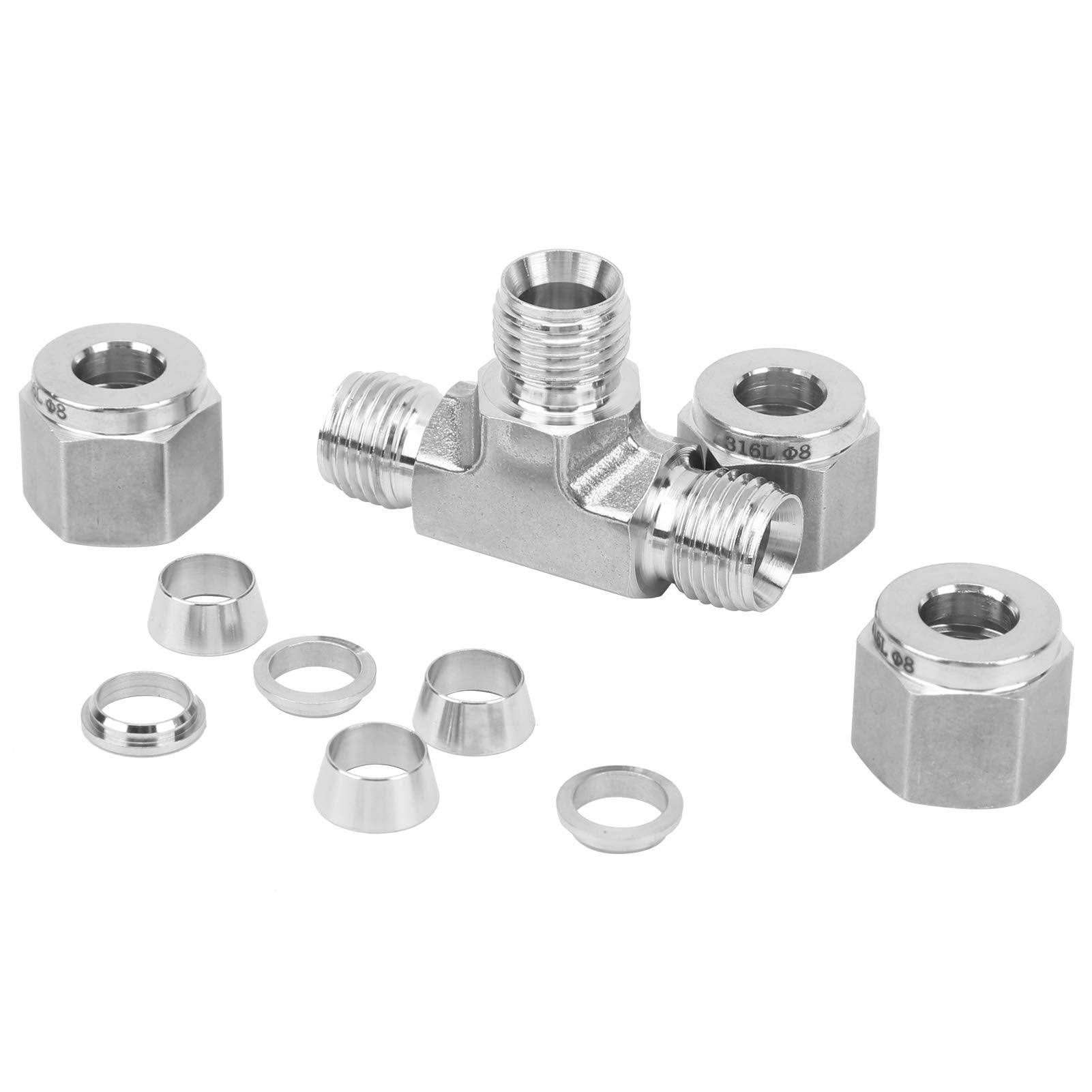 Conector en T de férula de compresión de diámetro igual, forjado en ...