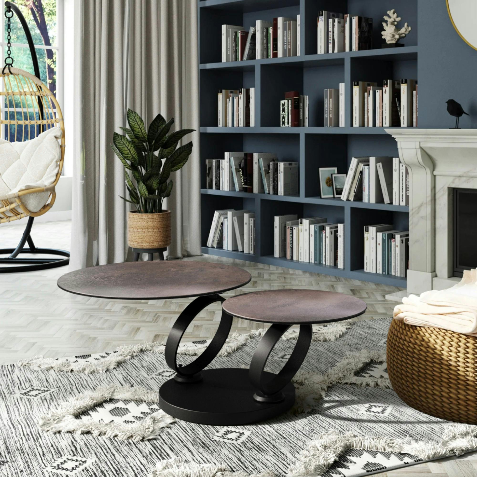 Table basse pivotante en céramique bronze LOMBARDIE | Leroy Merlin