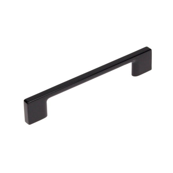 Poignée, rectangulaire, C-128 mm, noir brillant. | Leroy Merlin