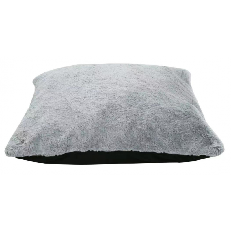 Coussin chien fourrure rectangle 115x130 cm BANANAIR gris clair | Leroy Merlin