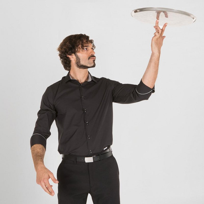 Camisa de hombre en manga larga con puño vuelto tipo cocinero GARY'S ...