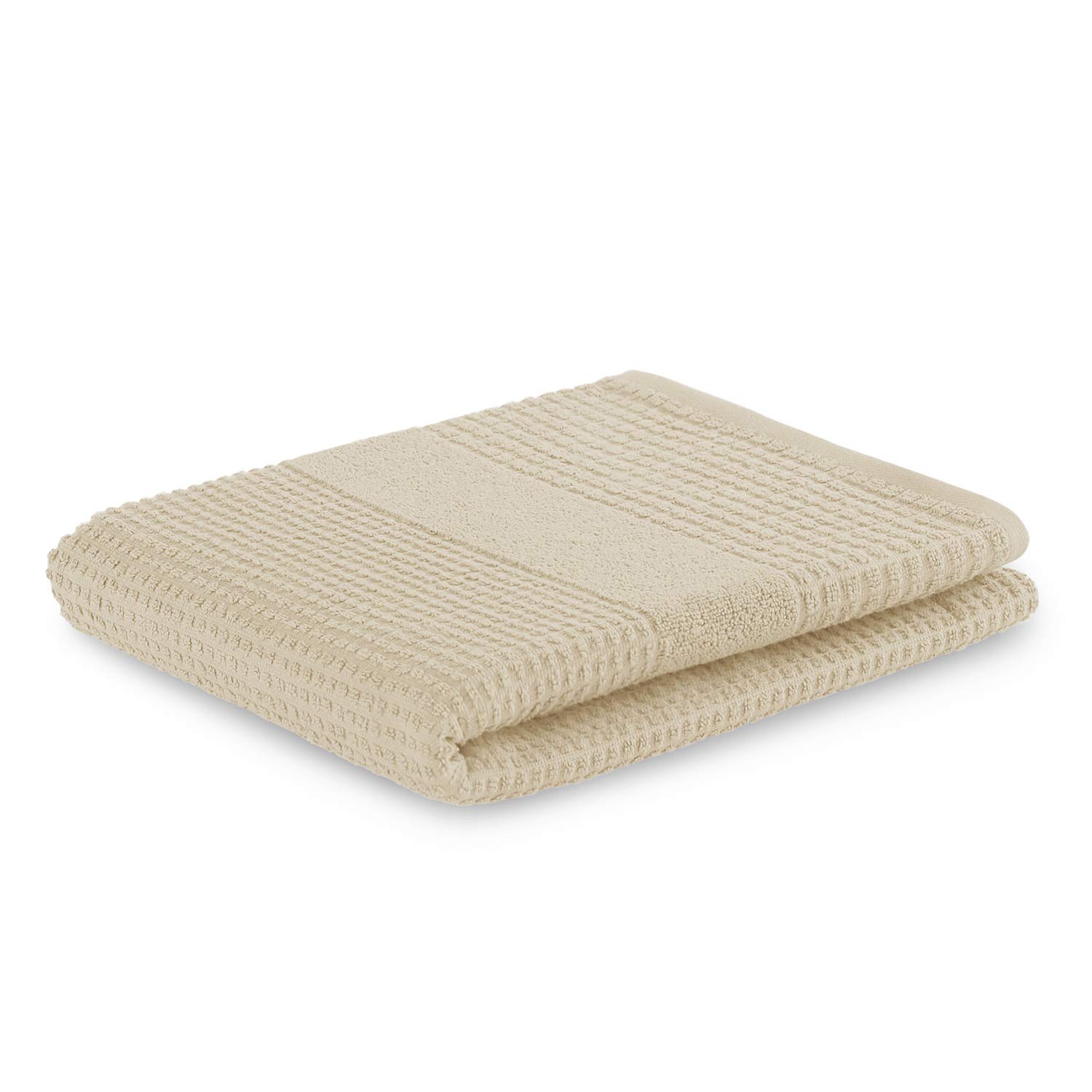 AmeliaHome Asciugamano 100% cotone 50 x 90 cm bordatura beige Plano ...