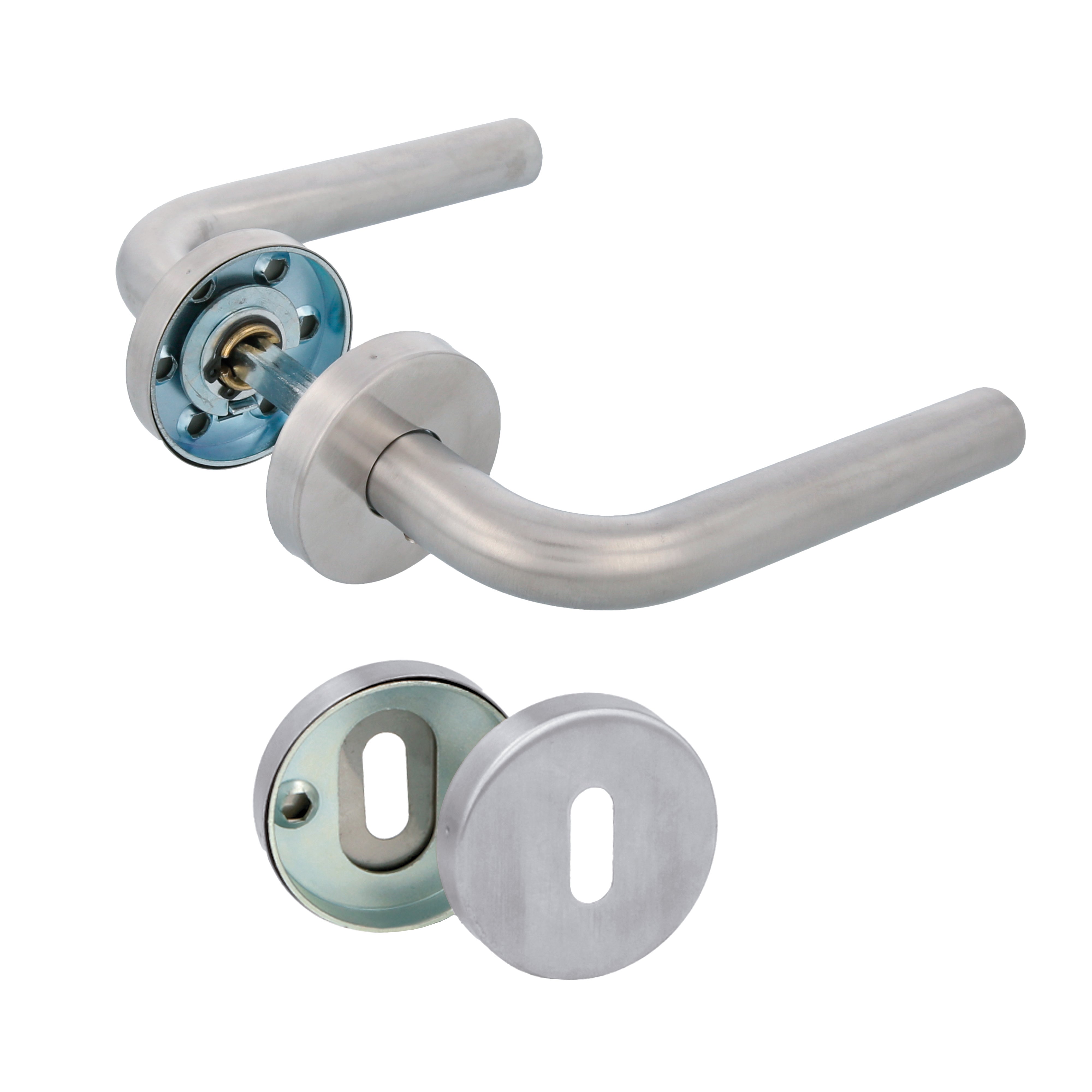 Amig - Jeu de poignées avec rosette pour portes | Mod. 4RGX | 135 x Ø19 ...