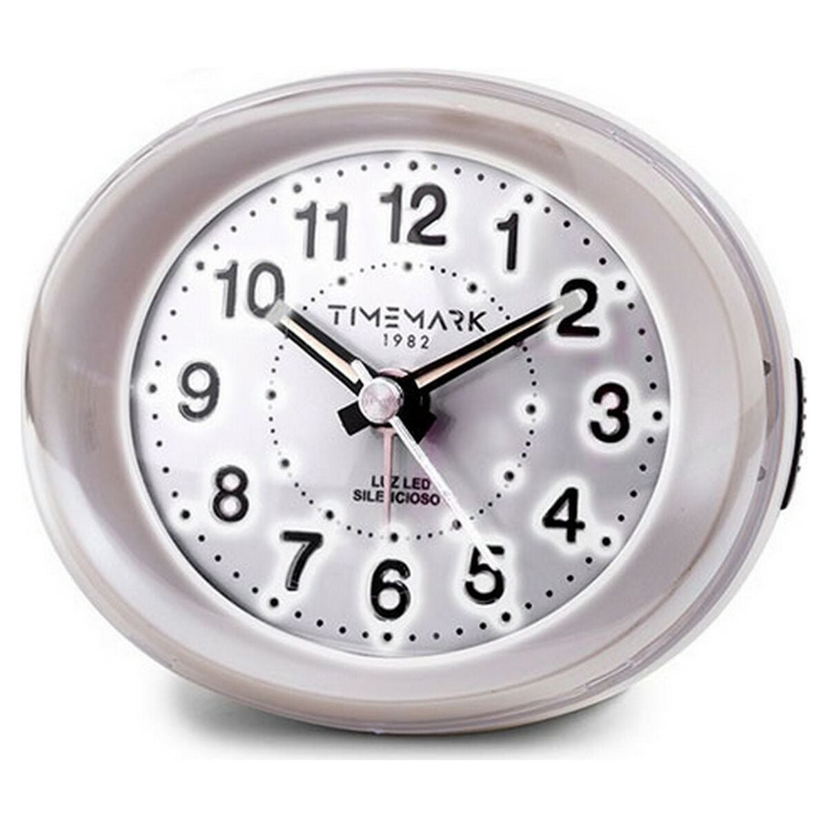 Reloj-Despertador Analógico Timemark Blanco (9 x 9 x 5,5 cm) | Leroy Merlin