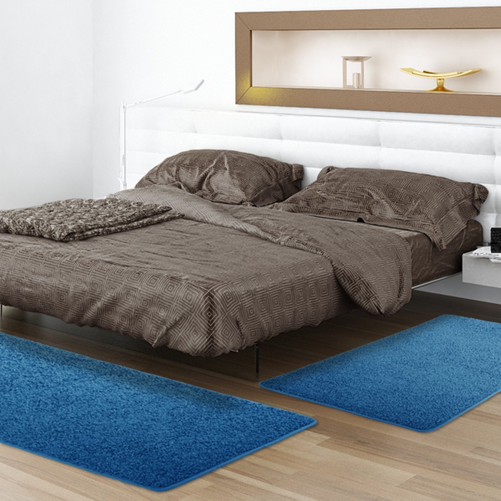 KARAT >Descente de lit Sphinx Bleu clair 1 tapis 67 x 240 cm + 2 tapis ...