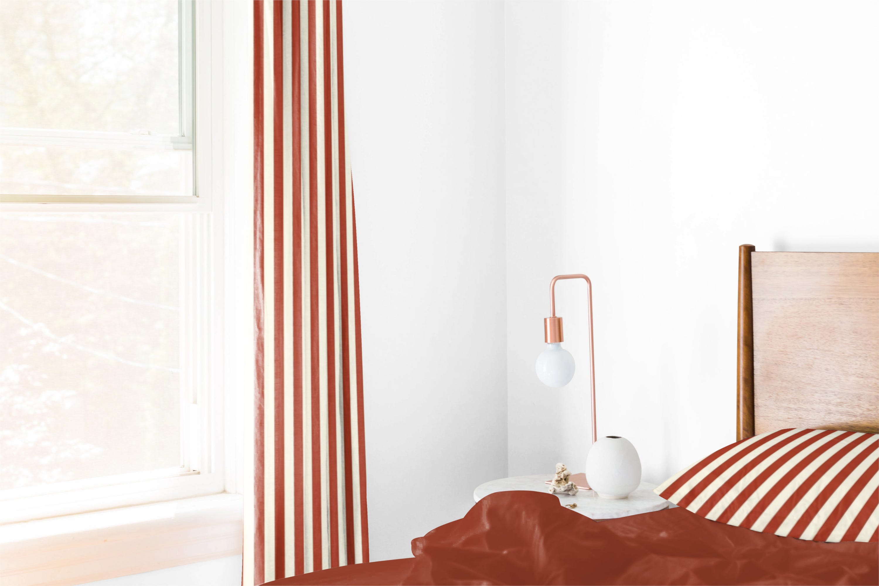 Rideau en coton imprimé rayures rouges 250x140 MARSHALL | Leroy Merlin Rideau en coton imprimé rayures rouges 250x140 MARSHALL | Leroy Merlin