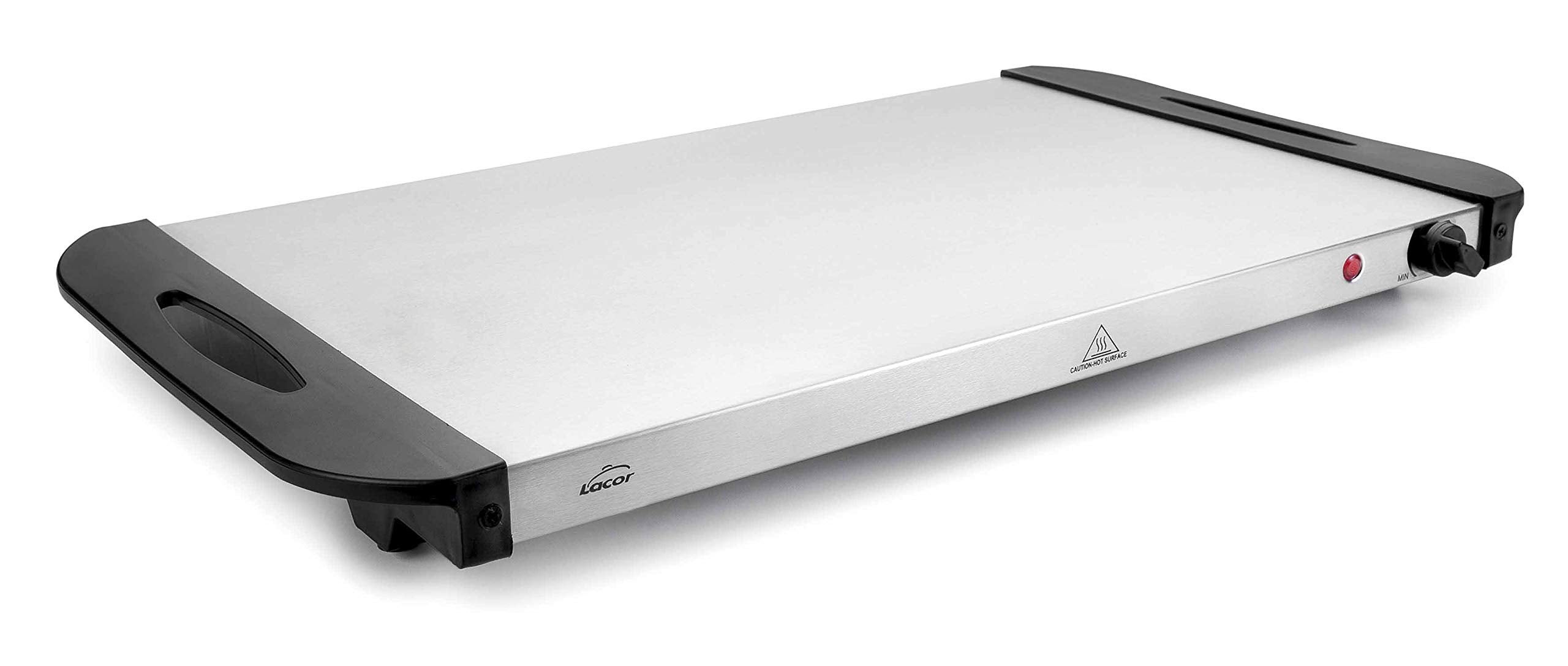Lacor 69045-INOX Plaque Chauffante Électrique 53x35'5 cm, 300 W, Acier ...