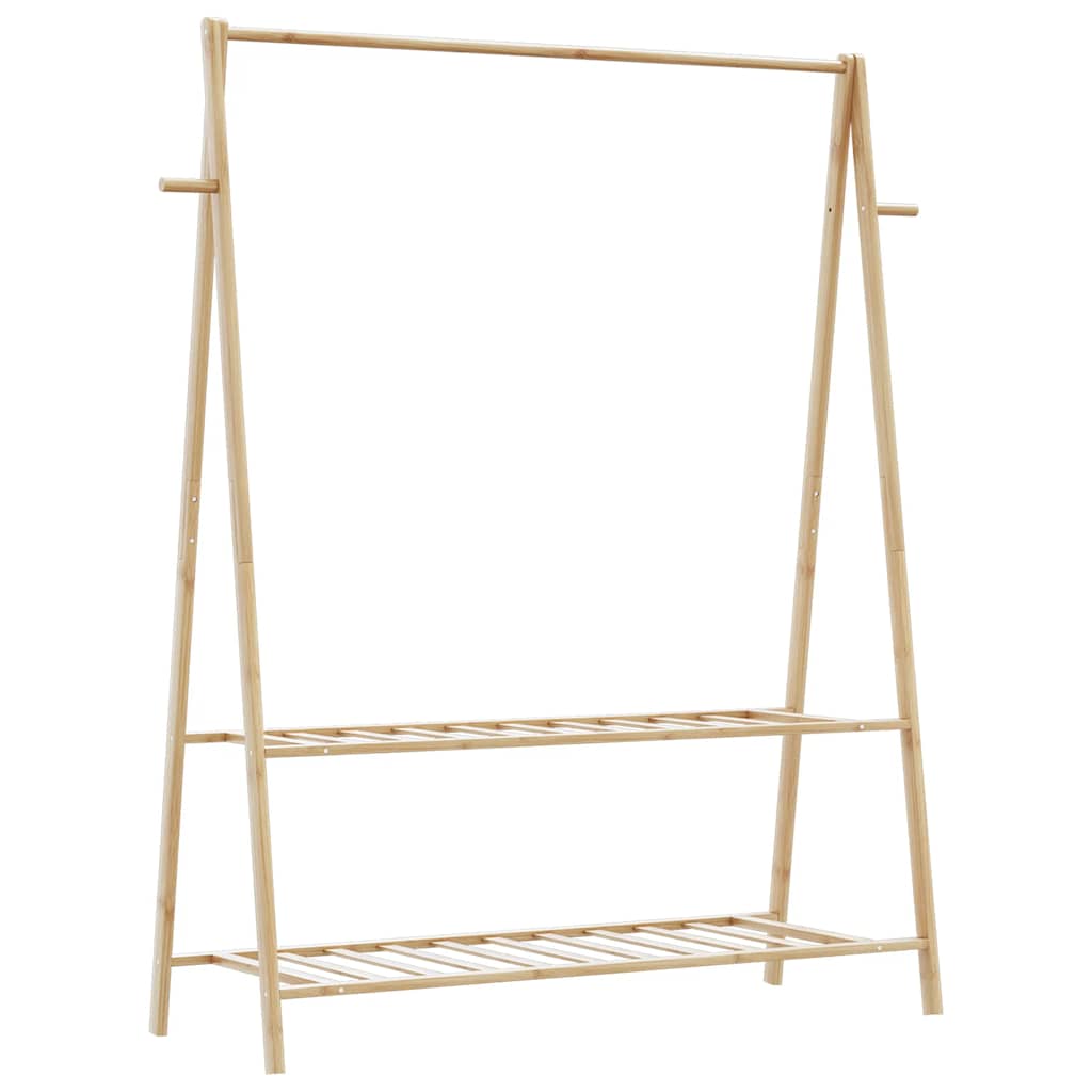 Porte-vêtement avec étagères 132x45,5x150,5 cm bambou | Leroy Merlin