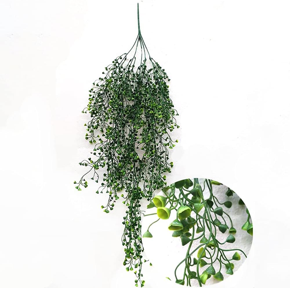 One plus one 2pcs artificiels Suspendus Fleur Plante Faux rotin Saule ...