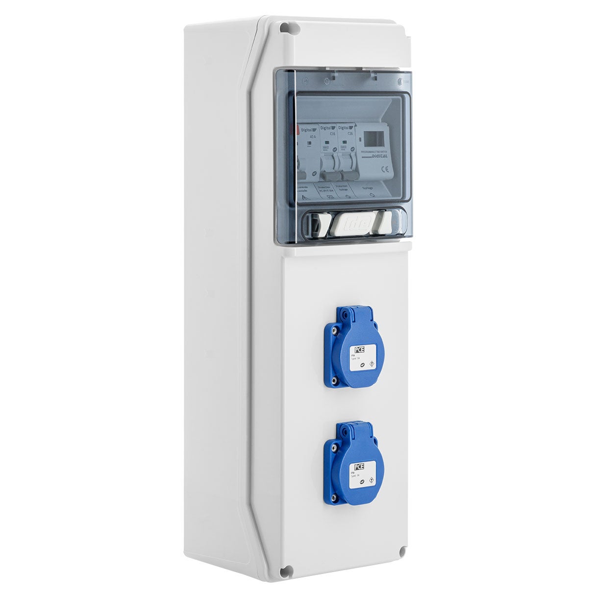 Coffret électrique piscine Batilec, IP65, 2x40A/30mA AC, 2 disjoncteurs ...