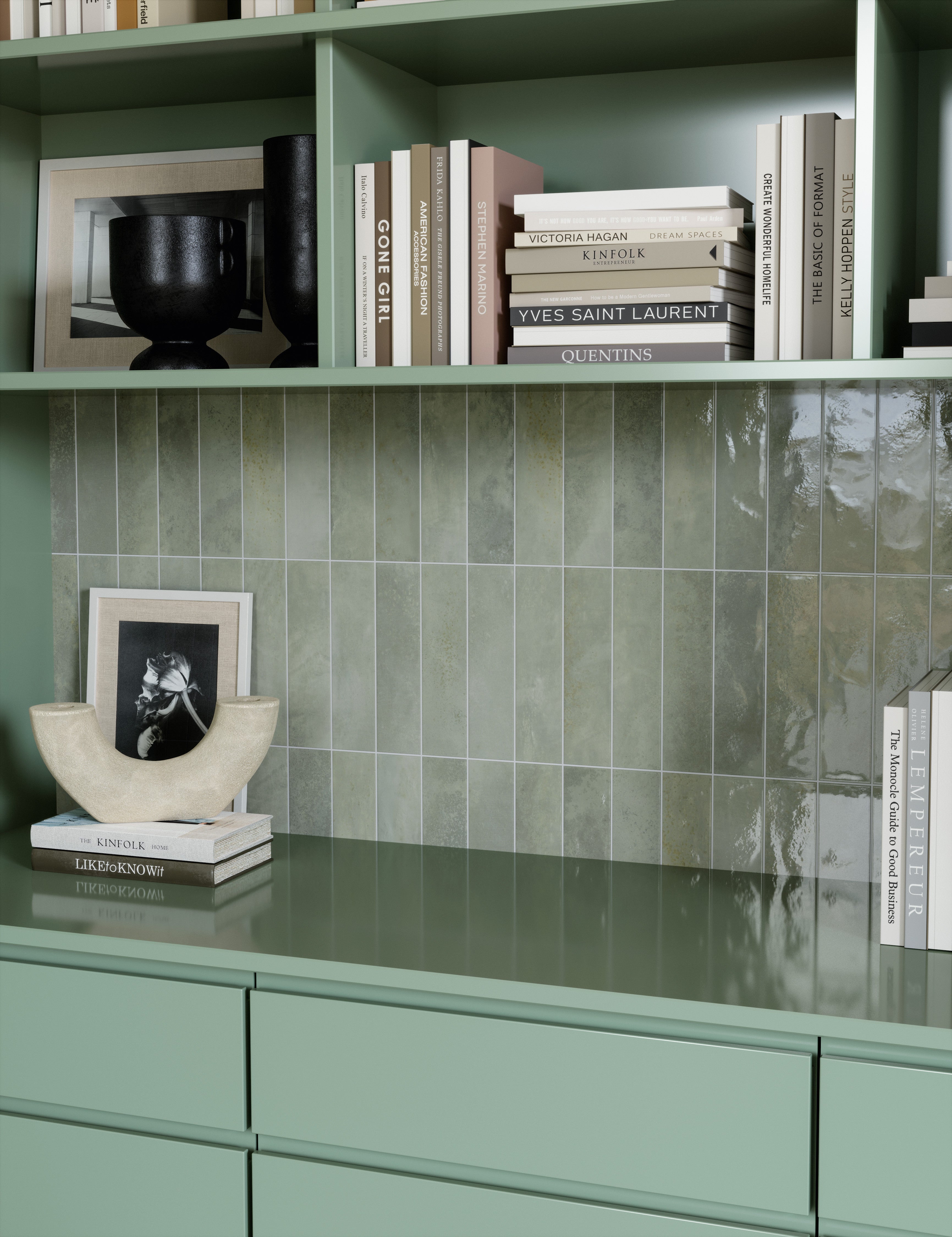 Carrelage sol / mur faience effet zellige vert - Miniature SODA Verde ...