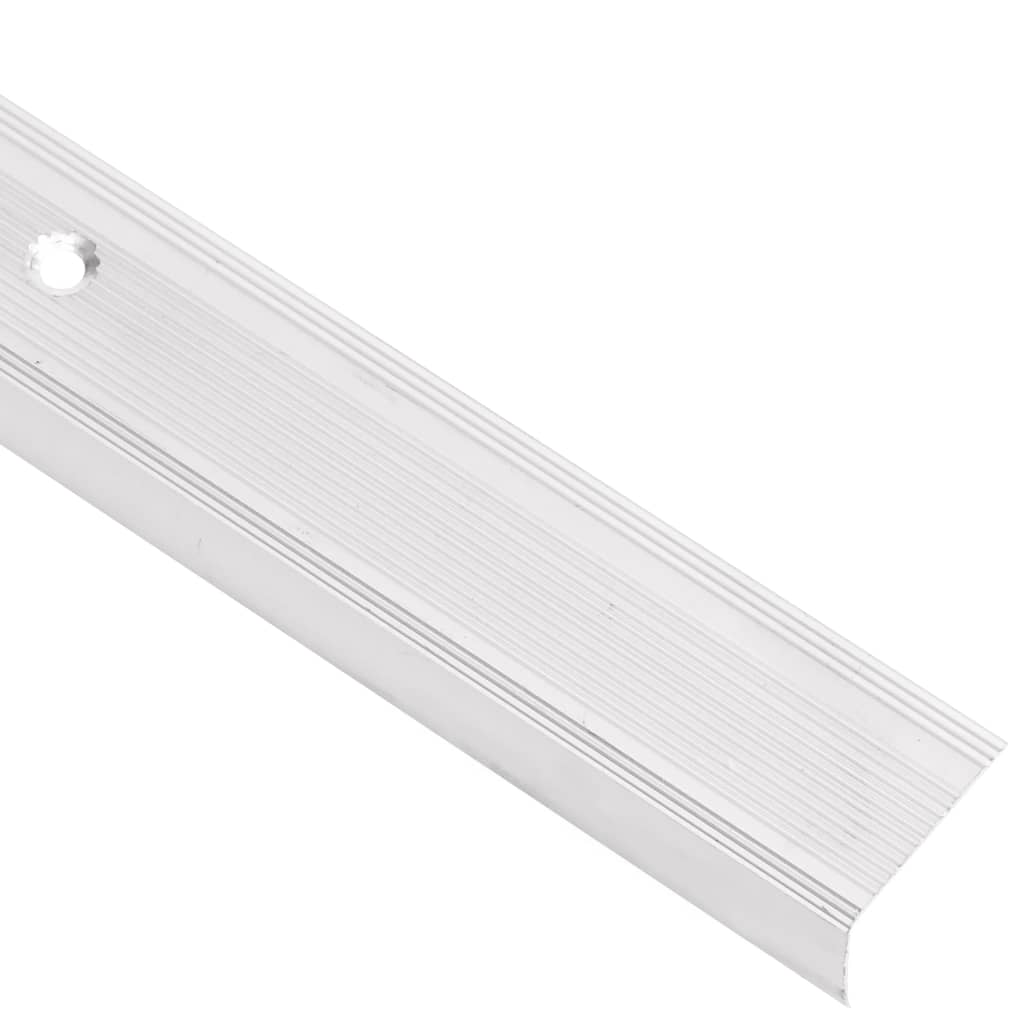 Profilés d'escalier en L 30 pcs aluminium argent 67 cm | Leroy Merlin