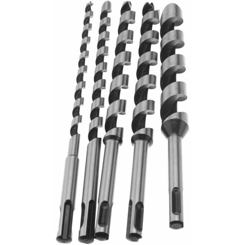 Juego de 5 brocas helicoidales con vástago SDS Plus para carpintería ...
