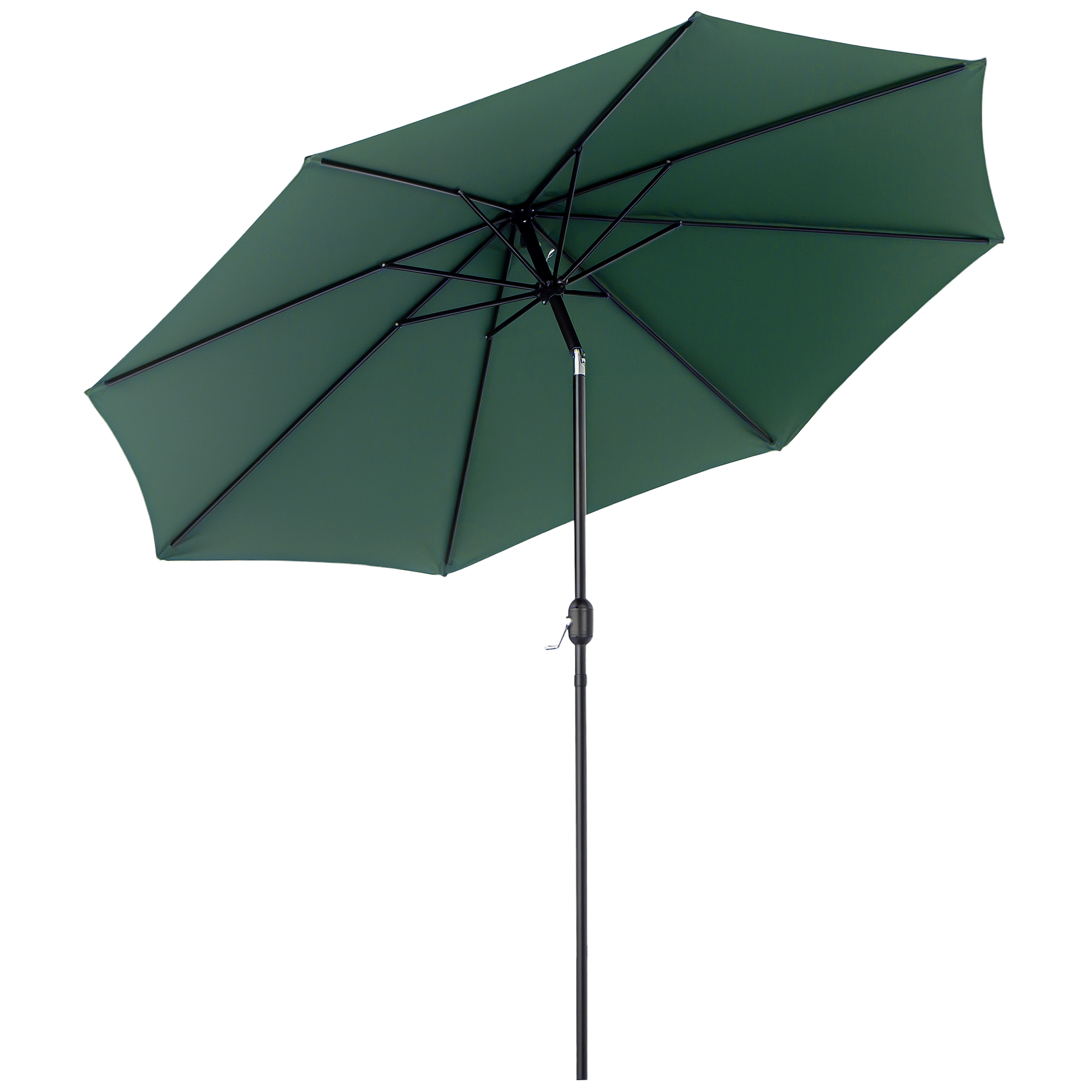 Parasol de jardin extérieur Parasol droit inclinable Ø 3 m en métal ...