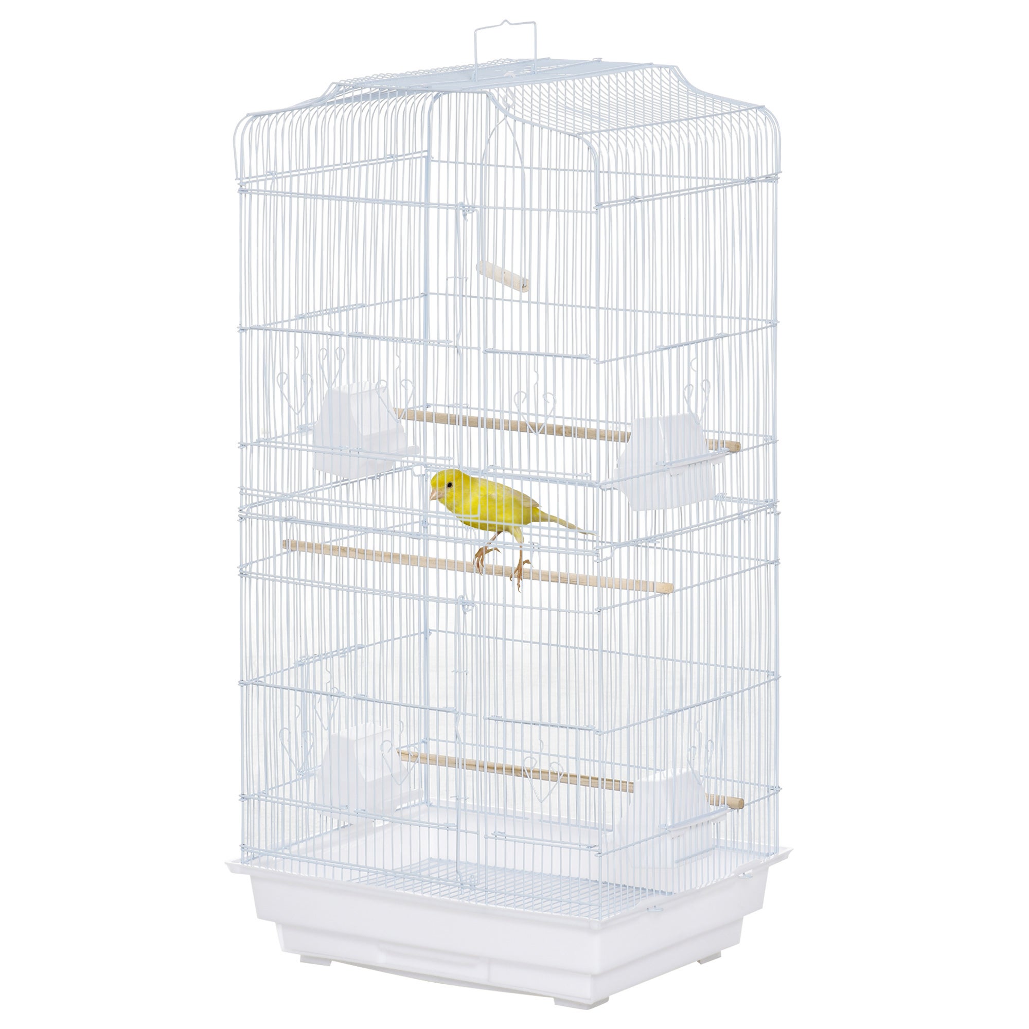 Cage à oiseaux volière avec mangeoires perchoirs plateau excrément ...