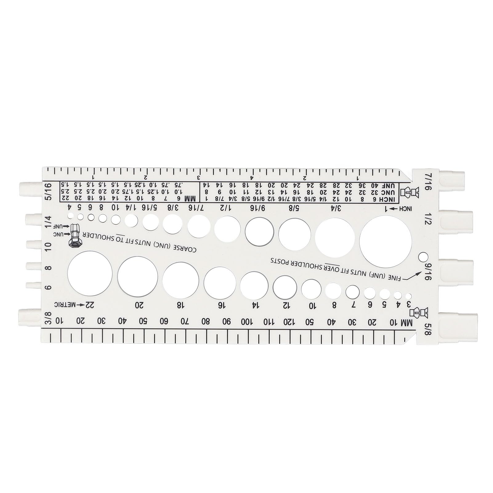 Vérificateur de jauge de filetage d'écrou et de boulon M3 à M22 ...