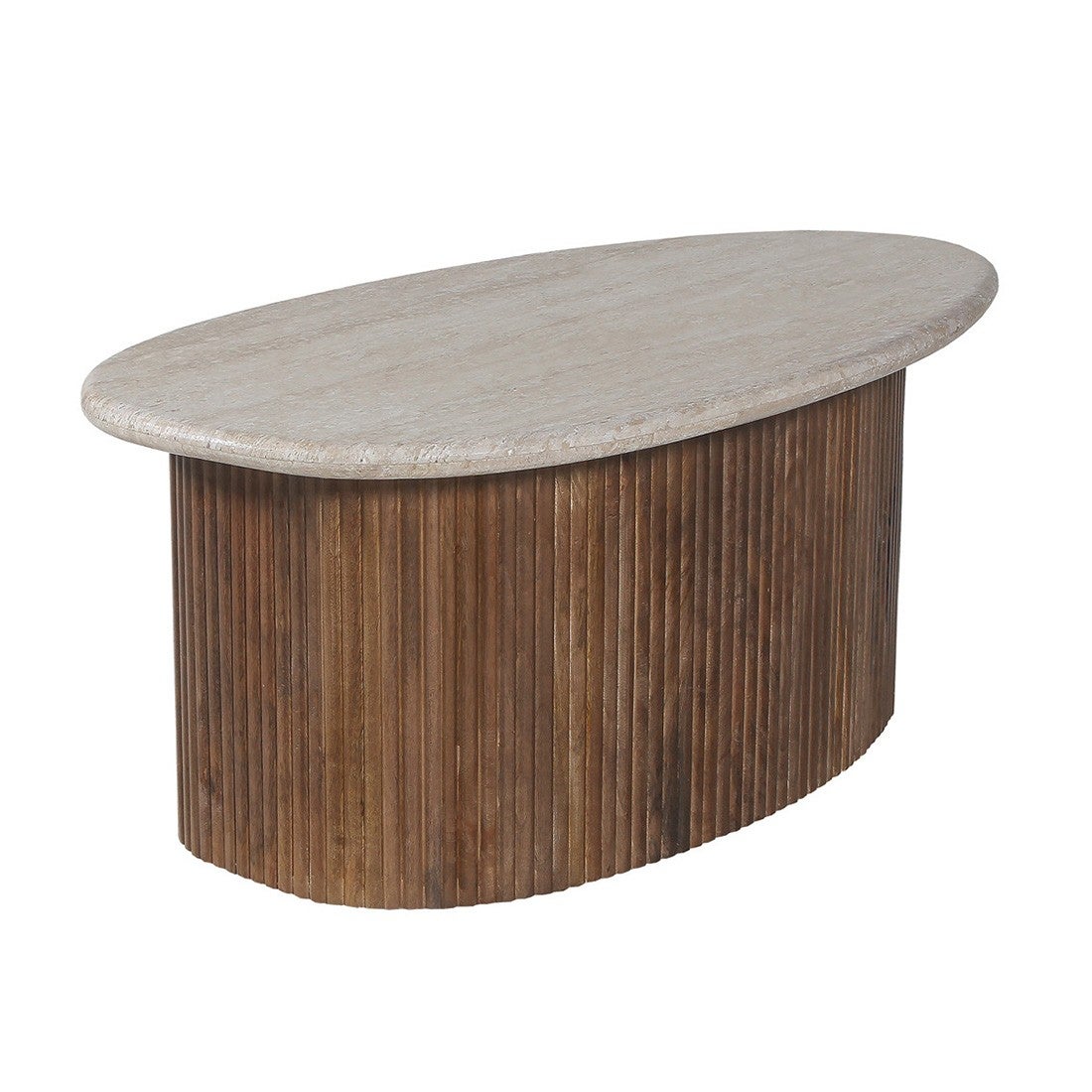 Mesa baja de madera maciza colección DELHI 90cm - Estilo étnico y ...