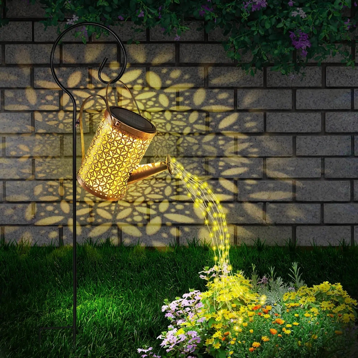 KAKET Arrosoir Solaire avec Lumière Cascade, Éclairage Décoratif de ...