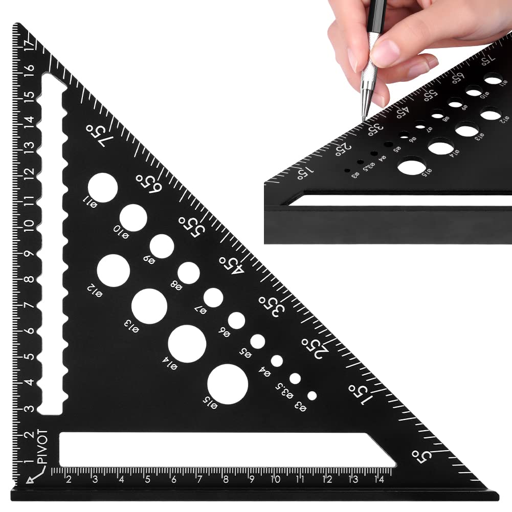 Équerre de charpentier 5 en 1, équerre de charpentier multifonction 180 ...