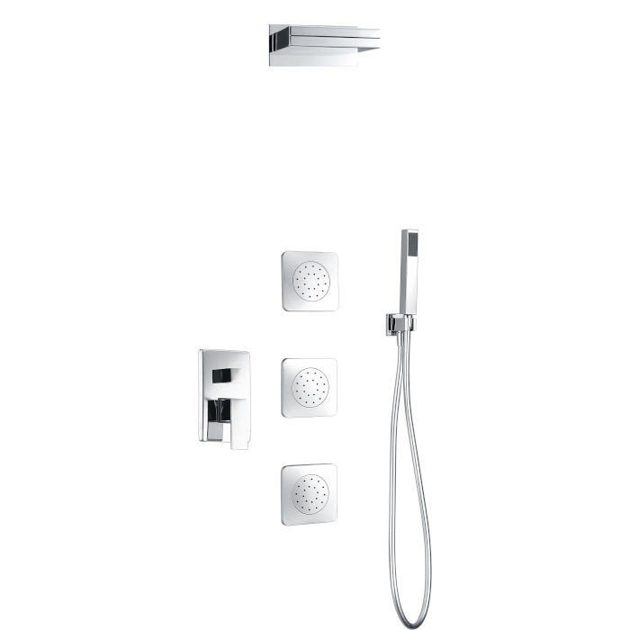 Colonne de douche encastrée avec mitigeur | Modèle FORMENTERA | Pomme ...