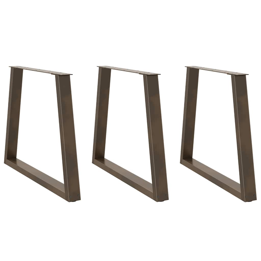 Patas para mesa de comedor en forma de V (3 unidades, acero natural, 70 ...