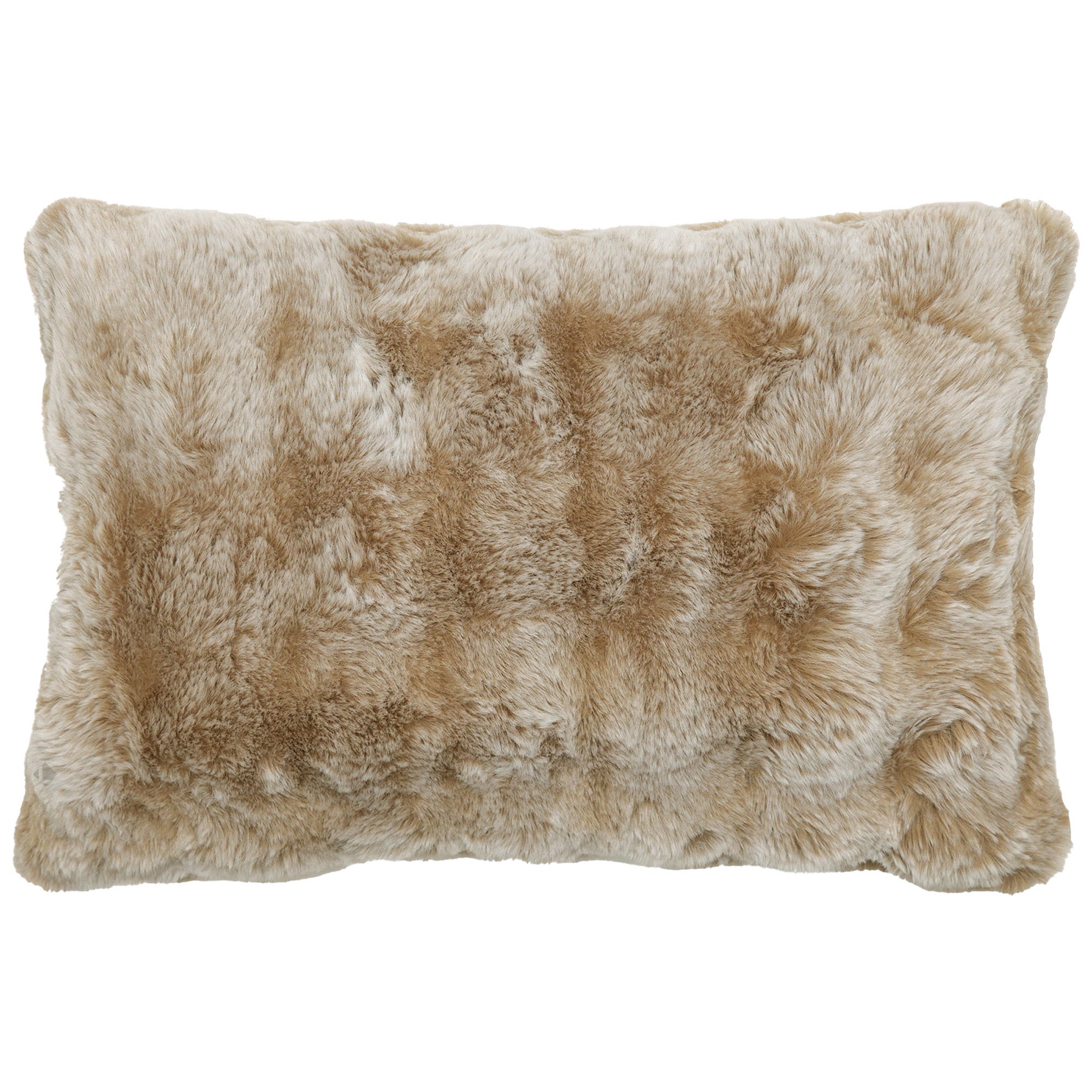 Housse de coussin fausse fourrure 40x60 cm ASTRAKAN marron camel ...