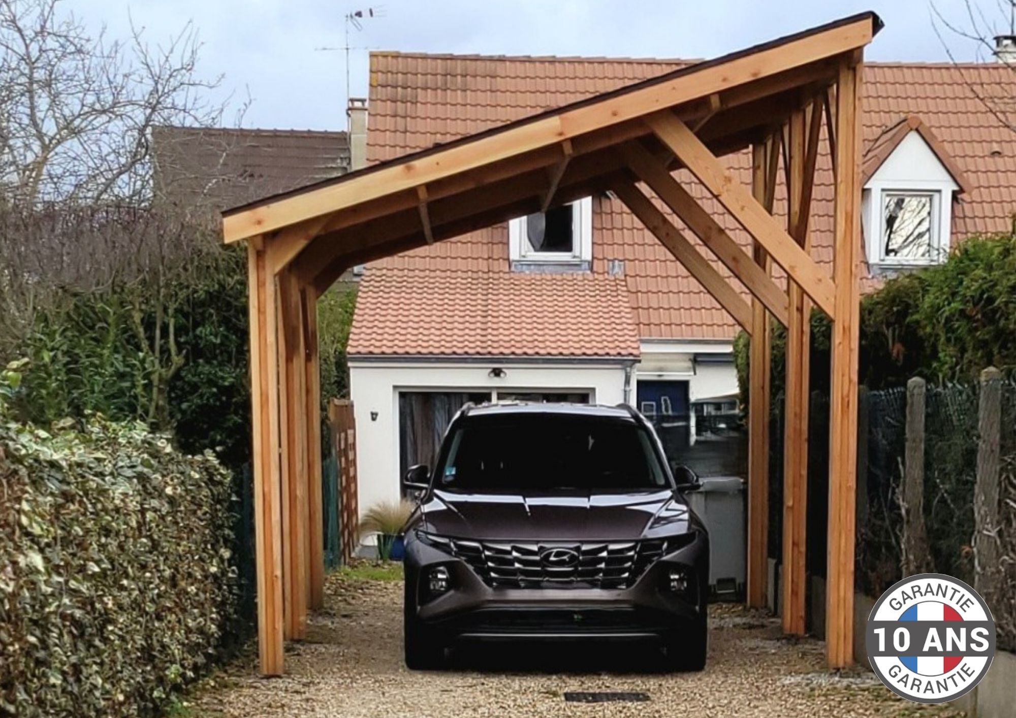 Charpente une pente, 350cmx500cm, bois DOUGLAS Français label PEFC ...