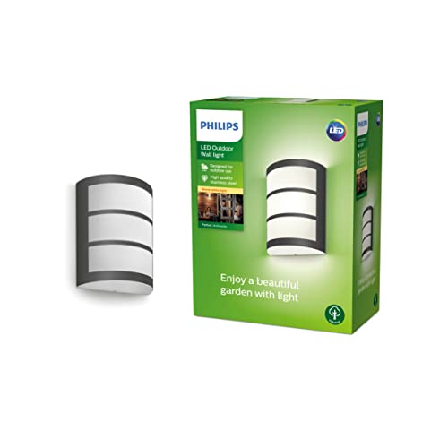 Philips Lighting lampada a parete con LED integrato Python, IP44, 2700K ...